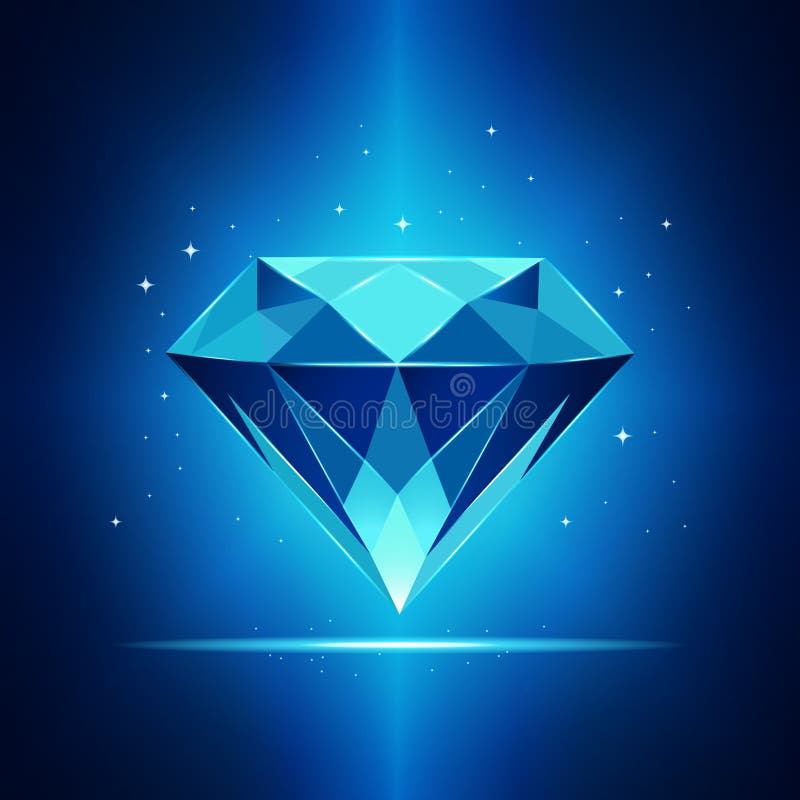 A Shining Diamond Flat Vector Illustration Stock Vector - Illustration ...