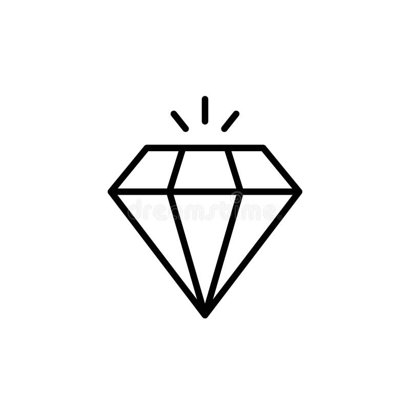 Shining Diamond Icon Perfect for Jewelry and Luxury Items Stock Vector ...
