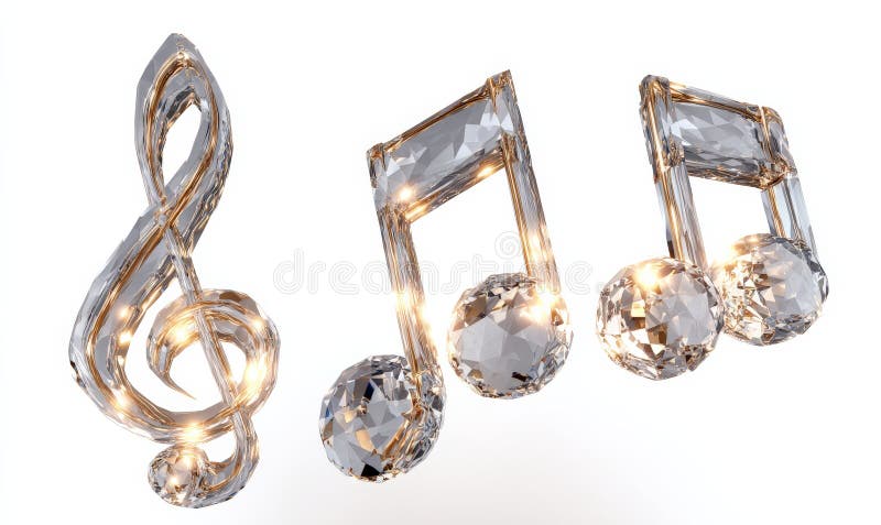 Shining Diamond Like Music Notes Stock Illustrations – 2 Shining ...