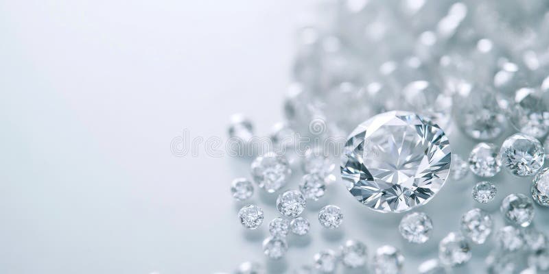 Shining Diamonds Scattered on a Soft, Smooth Surface. this Image ...