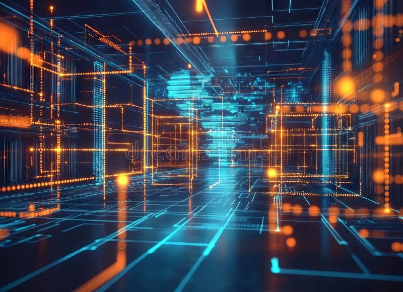 A Shining Digital World Map, Textured with a Circuit Board ...