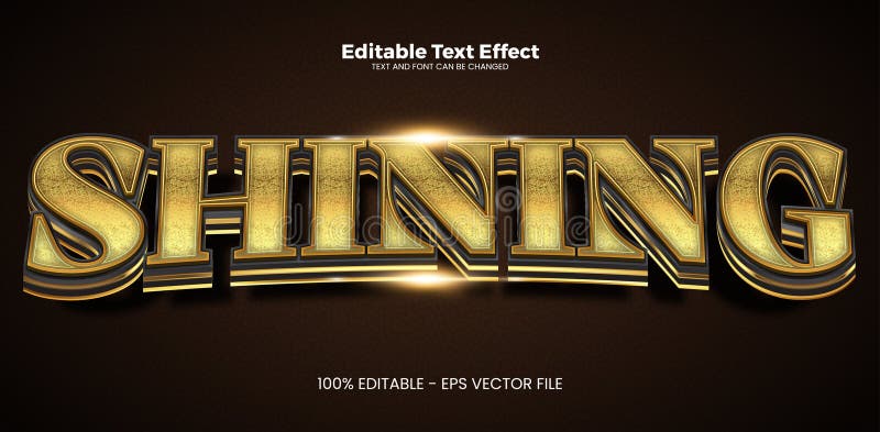Shining Editable Text Effect in Modern Trend Style Stock Vector ...
