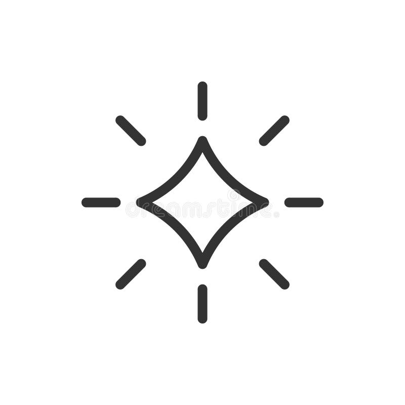 Shining Effect Linear Vector Icon Stock Illustration - Illustration of icon, linear: 392616570