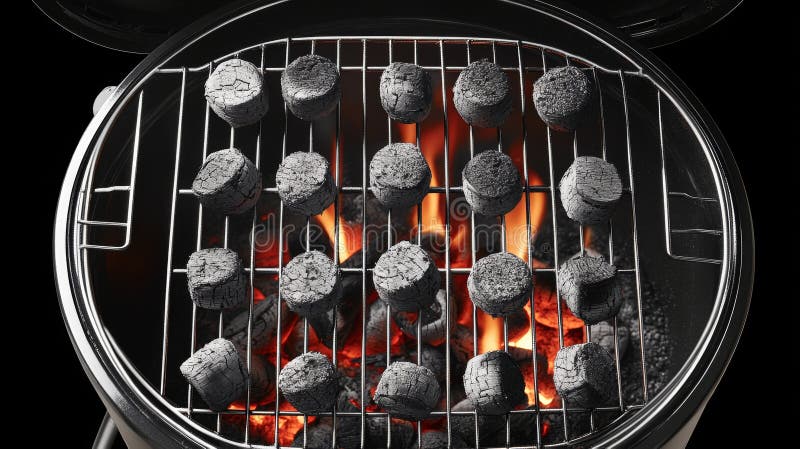 A Shining Ember Situated Atop Dark Coal, Highlighting Ample Negative ...