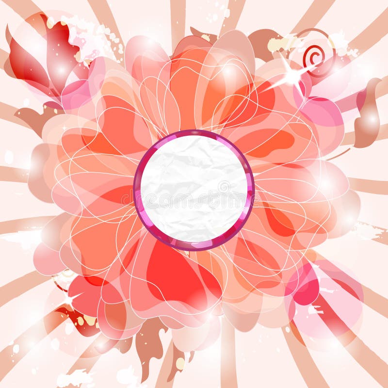 Shining Frame with Crumpled Paper Stock Vector - Illustration of ...