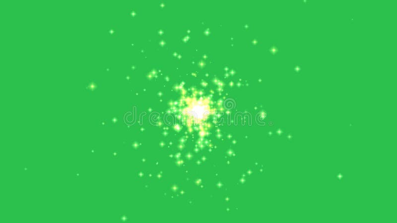 Magical Particles Streaming on Green Screen Background Motion Graphic ...