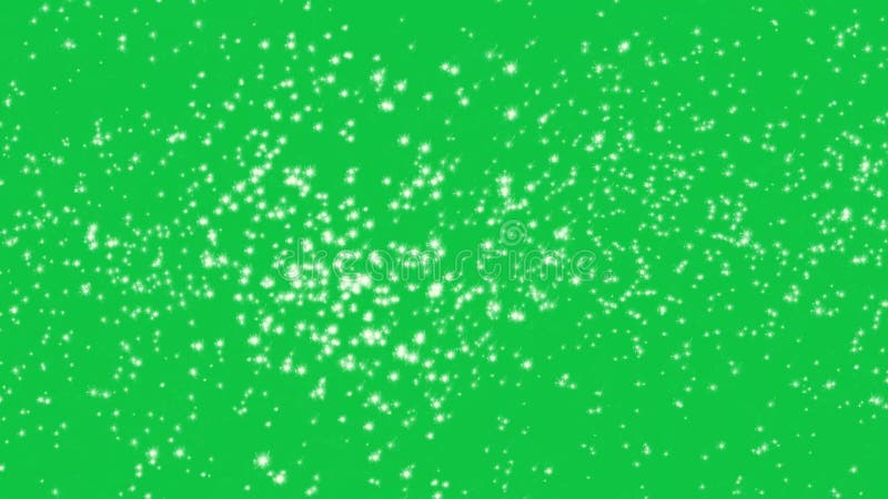 Shining Glitter Particles Streaming Effect on Green Screen Background ...