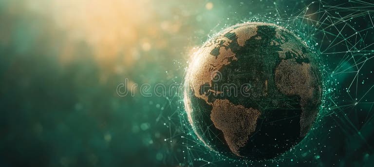 Shining Globe Network Connection a Vision of Global Technology and ...