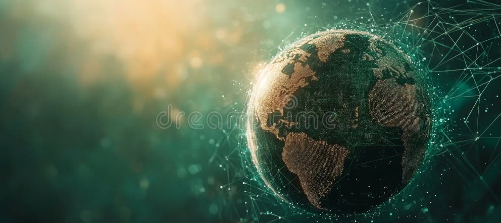 Shining Globe Network Connection a Vision of Global Technology and ...