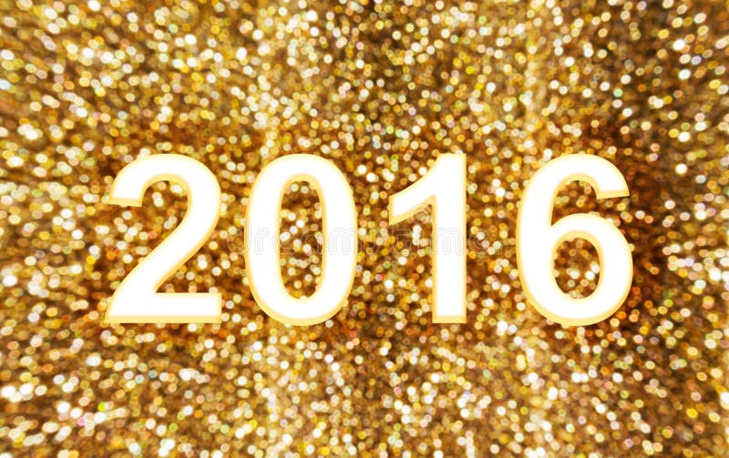 Shining and Glow Light Bokeh Number 2016 for New Year Theme Stock Image ...