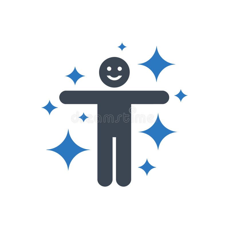 Shining Glow Person Icon stock vector. Illustration of icon - 348843312