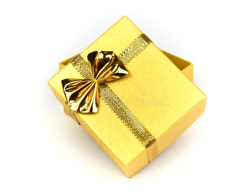 Shining gold gift box stock photo. Image of occasion, celebrate - 4927534