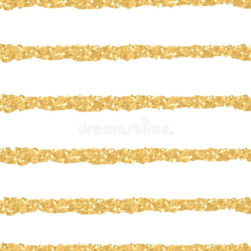 Shining Golden Glitter Stripes Seamless Vector Pattern Stock Vector ...