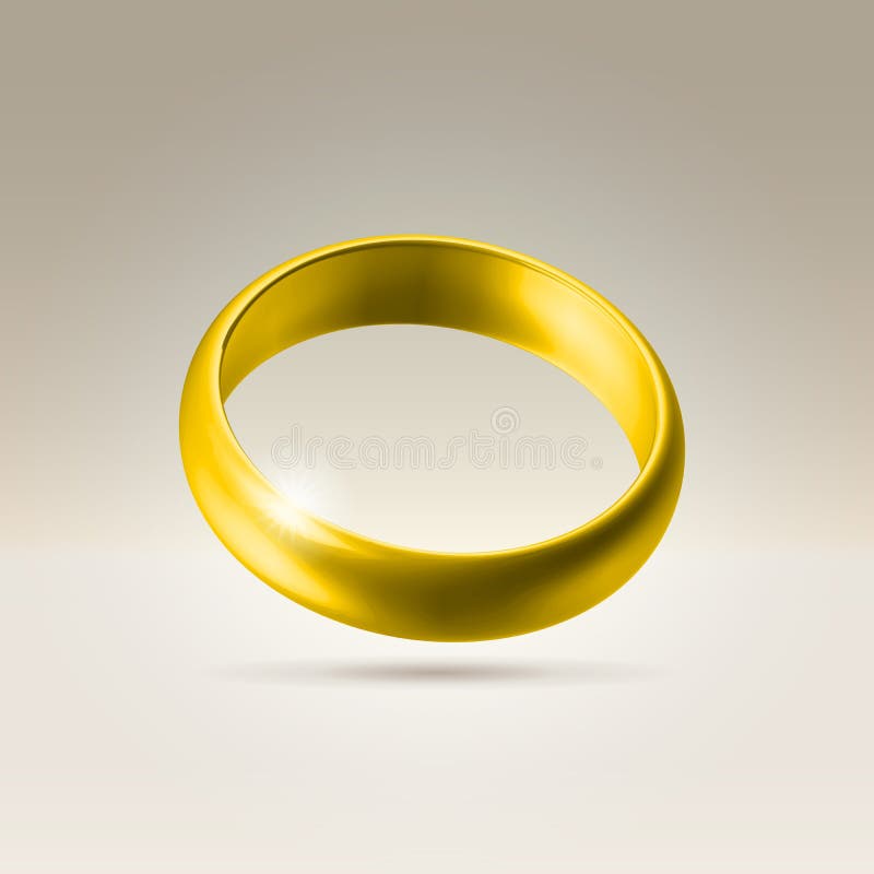 Abstract Luxury Golden Ring on Transparent Background. Vector Light ...