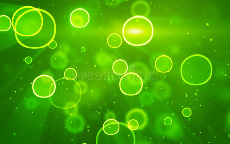 Shining Green Circle Lights Stock Illustration - Illustration of light ...
