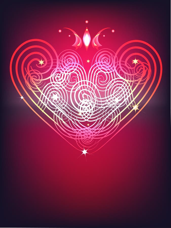 Shining heart stock vector. Illustration of celebration - 17081807