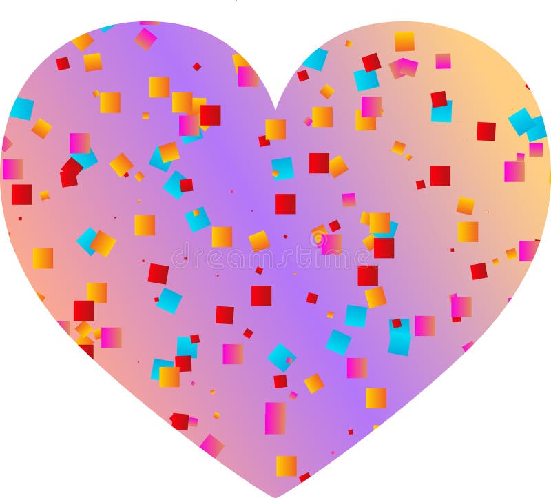 Shining Heart, Glow Heart, Colorful Heart Shape Particles, Glowing ...