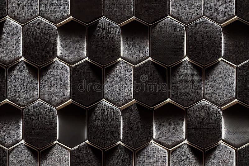 Shining Hexagon Shape Tiles Wall Pattern Stock Illustration ...