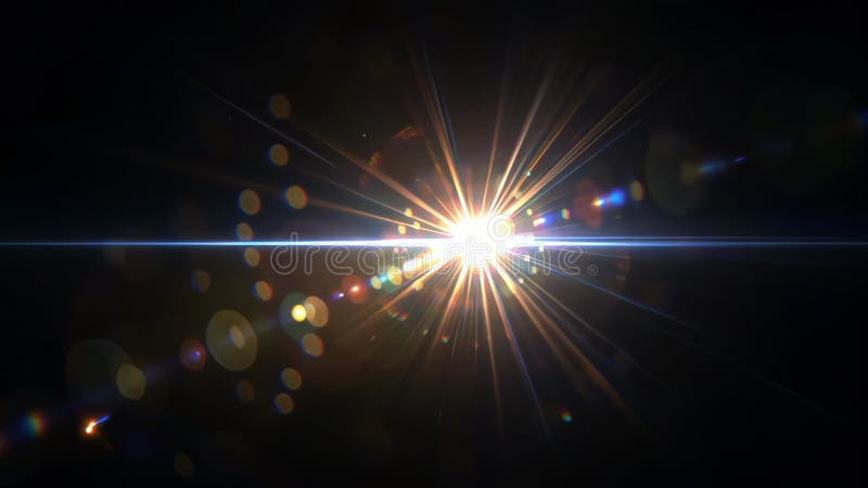 Shining Horizon: Lens Flare Animation with Sunlight Glow Stock Video ...