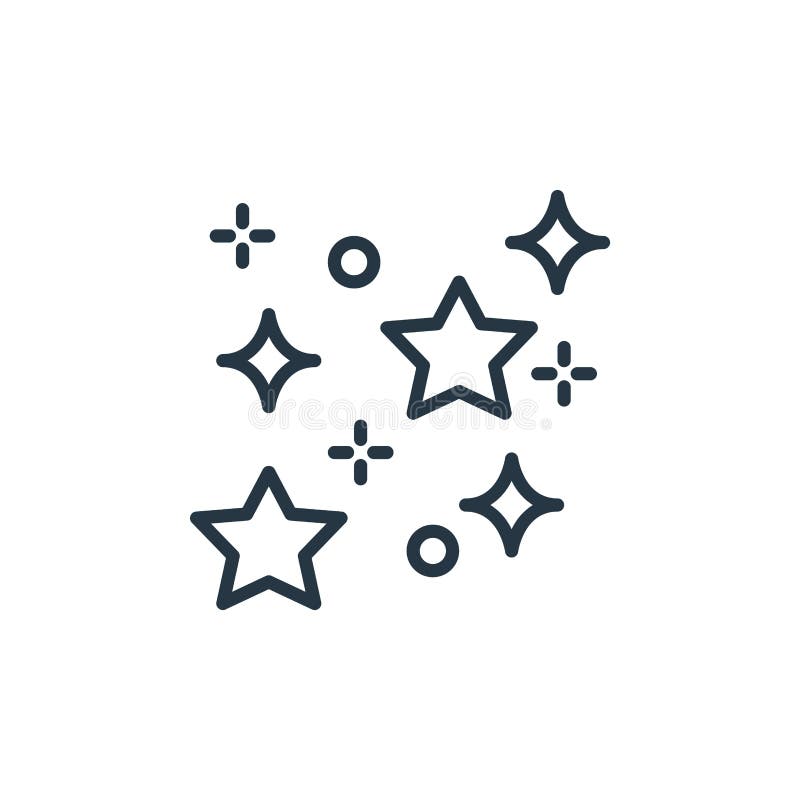 Shining Icon Vector from Space Concept. Thin Line Illustration of ...