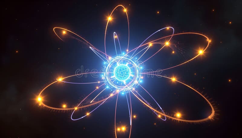High Resolution Illustration Nuclear Atom Stock Illustrations – 155 ...