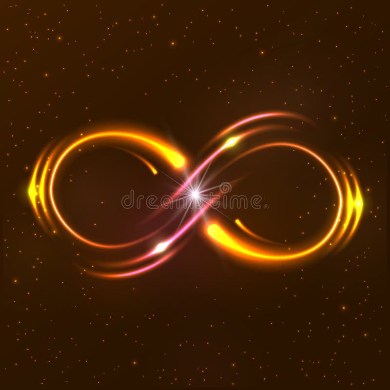 Shining infinity symbol stock vector. Illustration of endless - 43179524
