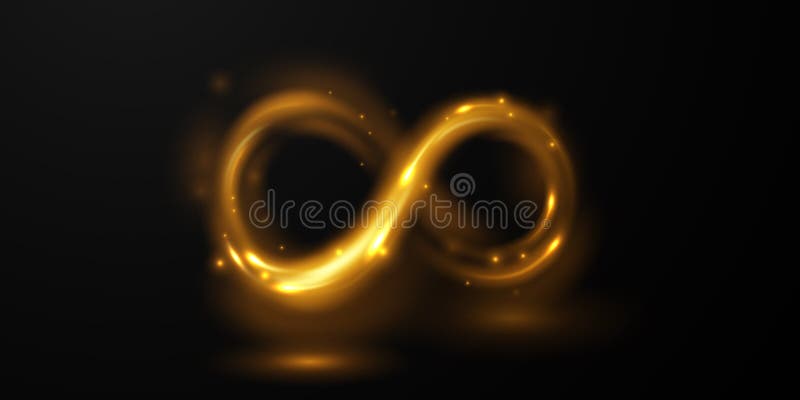 Shining Infinity Symbol Light Effect Design Elegant Sign, Vector ...