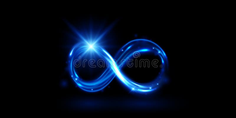 Shining Infinity Symbol Light Effect Design Elegant Sign, Vector ...