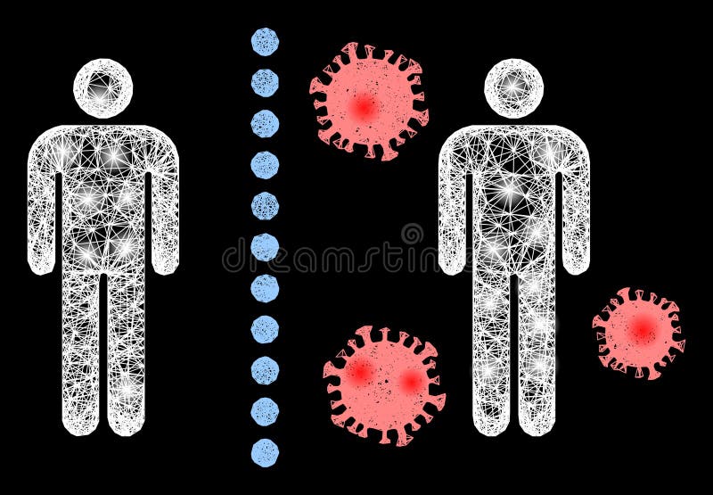 Shining Intersected Mesh Virus Shield Wall with Light Spots Stock ...