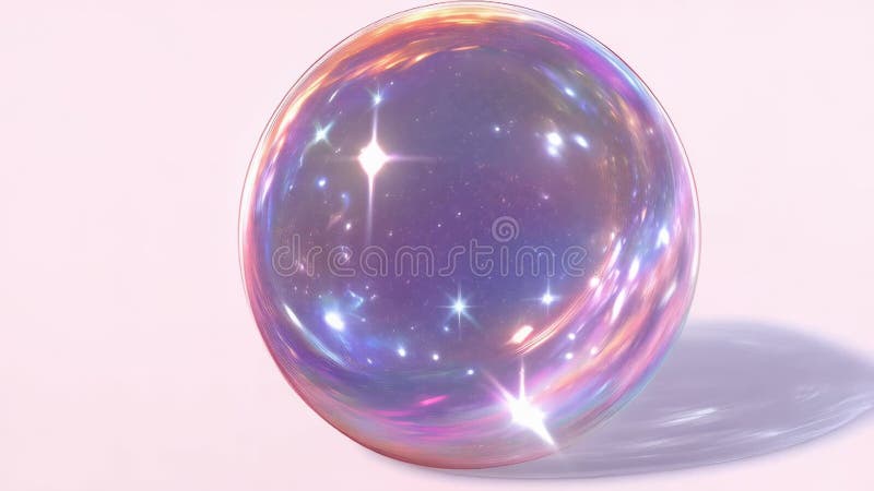 Shining Iridescent Bubble with Soft Glow Stock Footage - Video of round ...