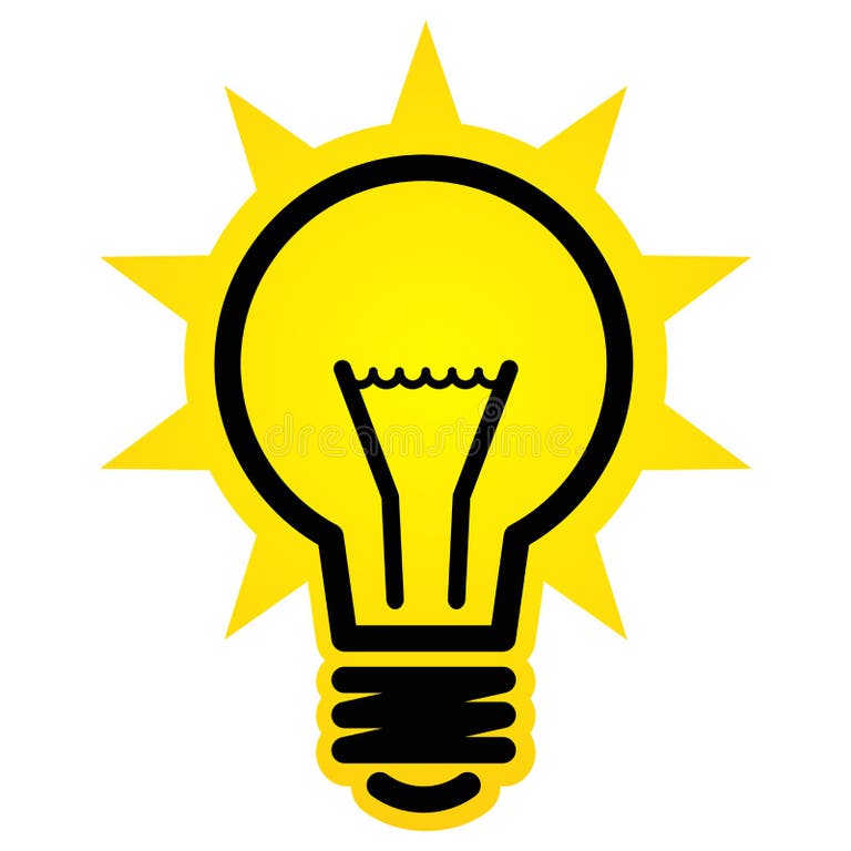 Shining light bulb icon stock vector. Illustration of isolated - 25790414