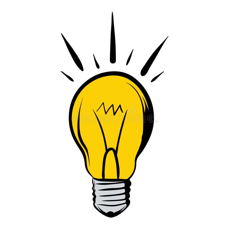 Shining Light Bulb Icon Cartoon Stock Vector - Illustration of light ... Shining Light Bulb Icon Cartoon Stock Vector - Illustration of light ...