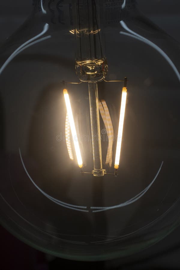 Shining Light Bulb Lighting Inside a Glass Bulb Stock Image - Image of ...