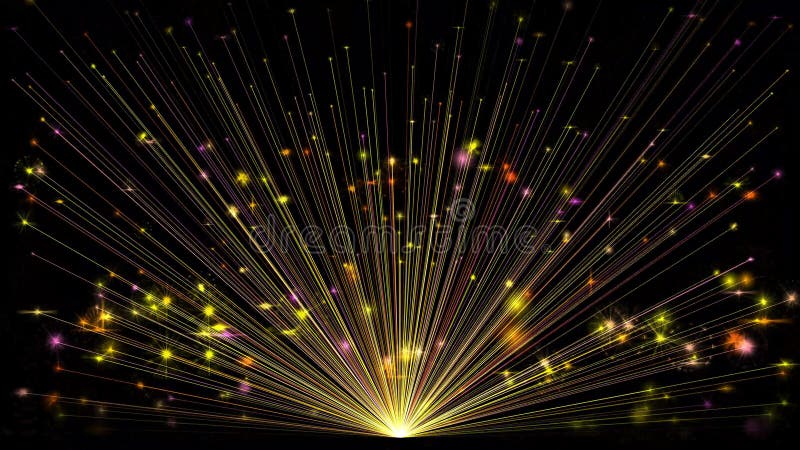 Shining Light Rays and Glitter Particles Motion Graphics with Night ...