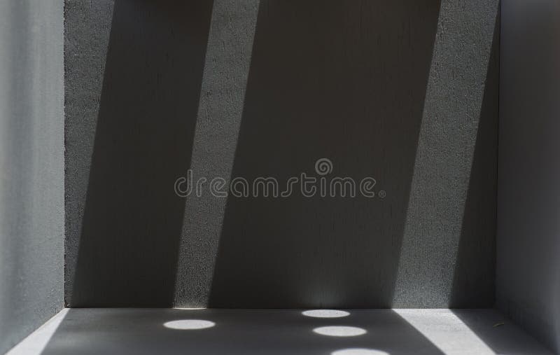 The Shining Light and Shadow on the Background in the Gray Room Stock ...