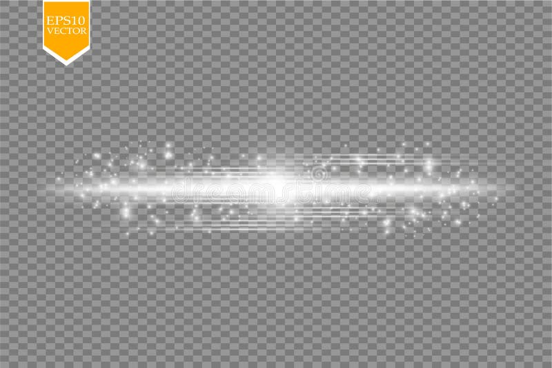 Shining Line with Light Effects. on Black Transparent Background Stock ...