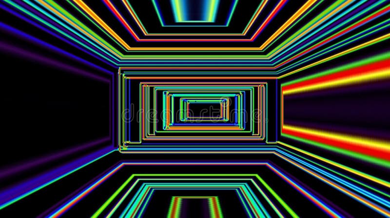 A Shining Line in a Rectangular Shape, with a Black Background Stock ...