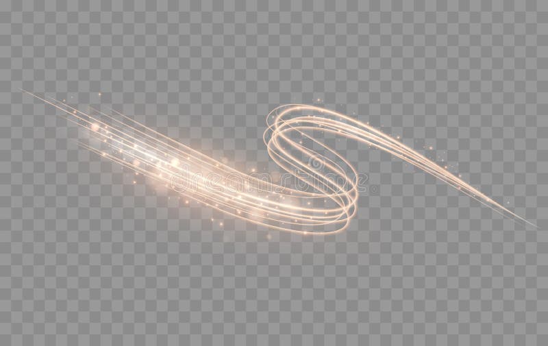 Shining Lines. Vector Light Effect Stock Vector - Illustration of trail ...