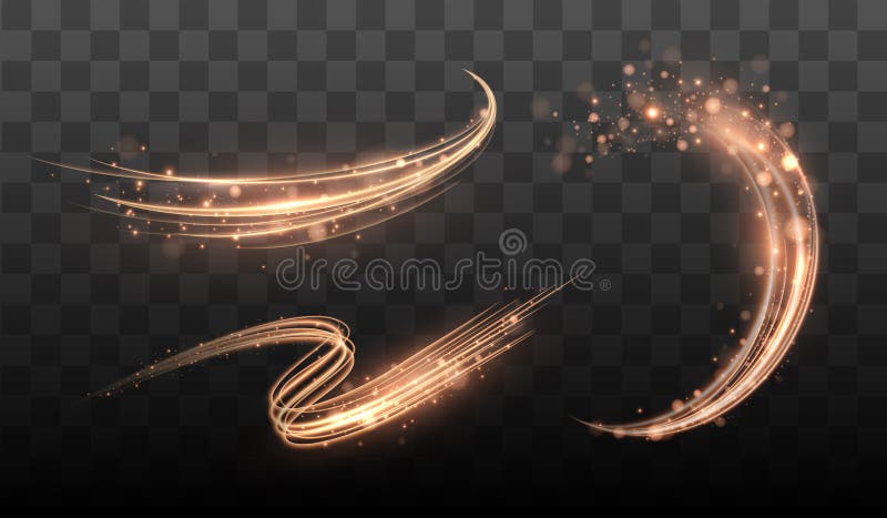 Shining Lines. Vector Light Effect Stock Vector - Illustration of flash ...