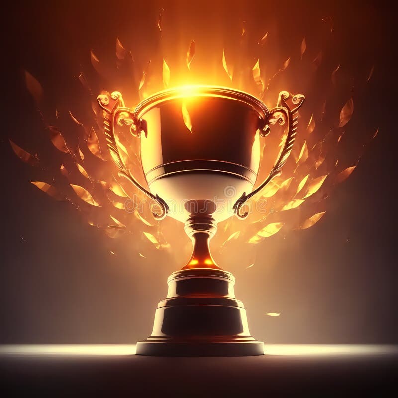 Shining Luxury Trophy. Generative AI Stock Illustration - Illustration ...