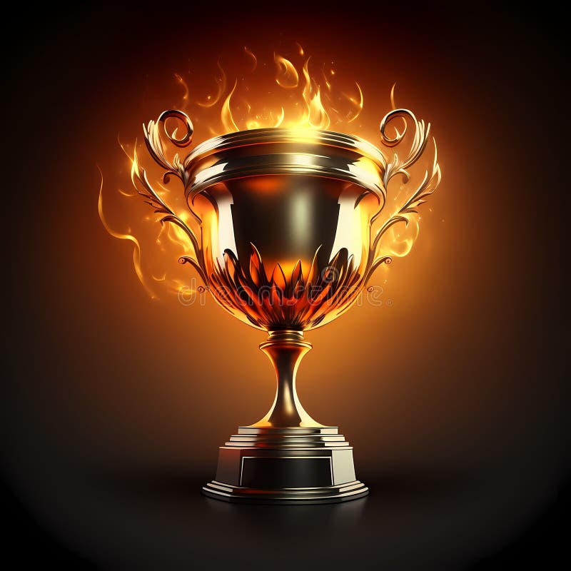 Shining Luxury Trophy. Generative AI Stock Illustration - Illustration ...