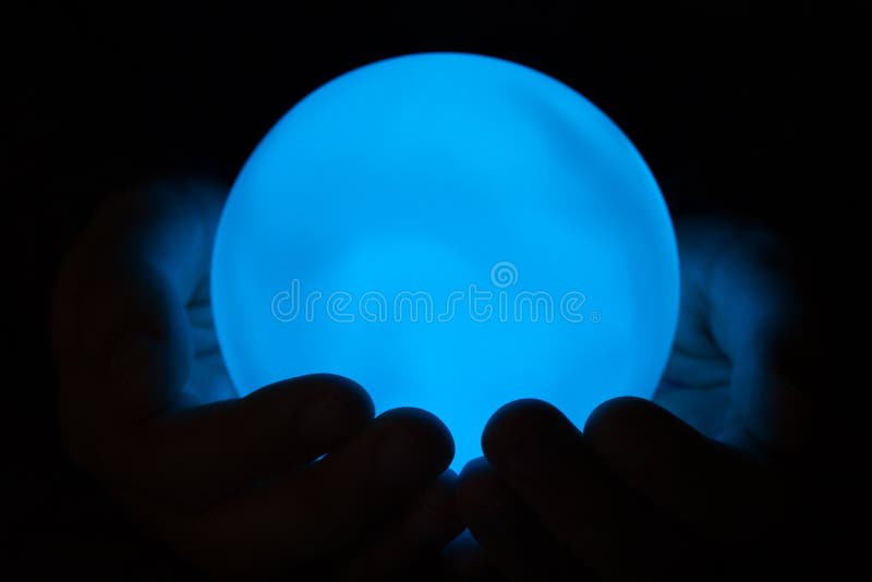Shining Magic Ball in Hands Stock Photo - Image of illuminate ...