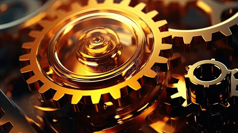 Shining metal grear stock illustration. Illustration of togetherness ...