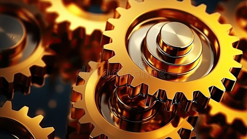 Shining metal grear stock illustration. Illustration of metallic ...