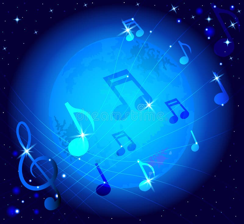 Music Notes Moon Stock Illustrations – 170 Music Notes Moon Stock ...