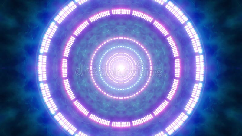 Shining Neon Circle Light and Green Mist Sci Fi Portal Loop Stock ...