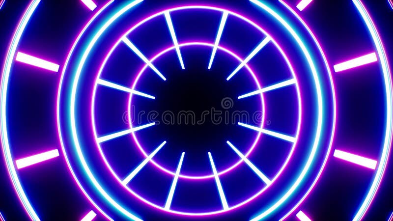 Glowing Neon Light Beam Spread Loop Stock Video - Video of geometry ...