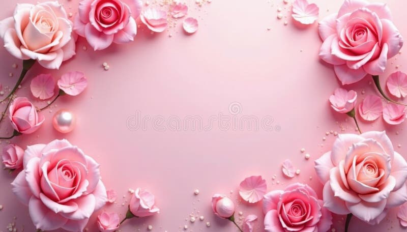 Shining Pastel Pink Rose Pearl Seamless Backdrop, Background, Sparkle ...