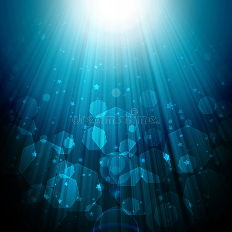 Shining Rays of Glare and Stars Stock Illustration - Illustration of ...