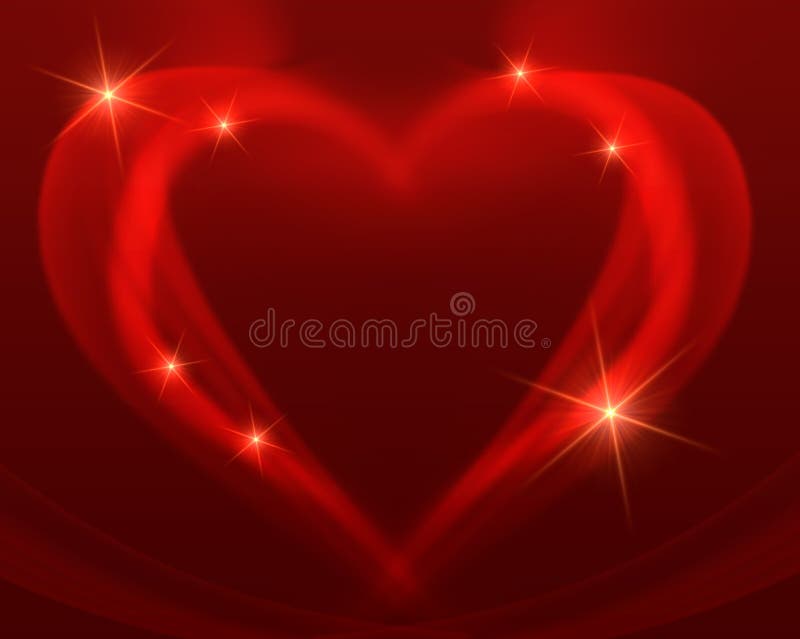 Shining red heart stock illustration. Illustration of glisten - 22786762